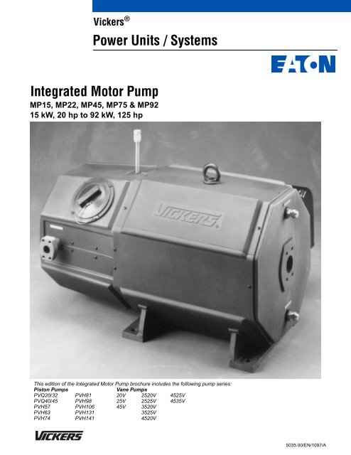 Power Units / Systems Integrated Motor Pump