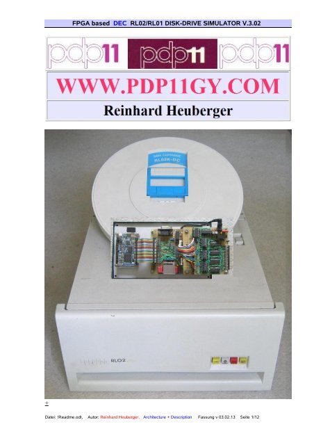 FPGA based DEC RL02/RL01 DISK-DRIVE SIMULATOR ... - FAFNER