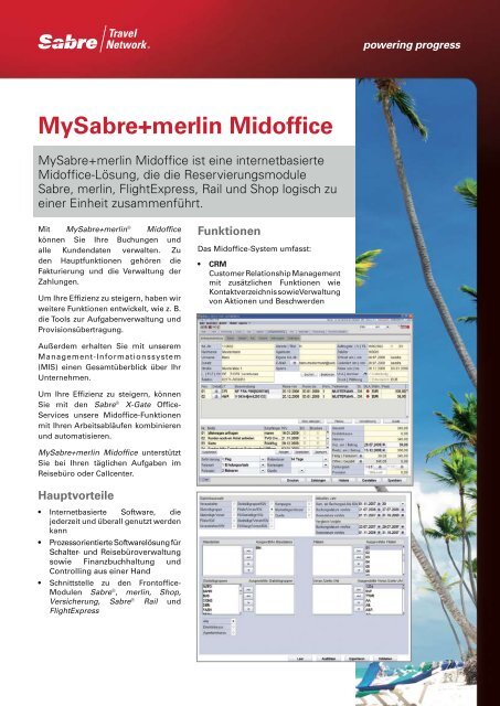 MySabre+merlin Midoffice - Sabre Travel Network