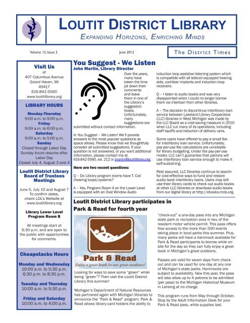 loutit district library expanding horizons, enriching minds