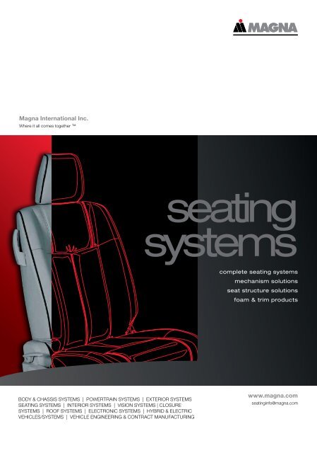 Magna Seating Logo Where It All Comes Together Magna International