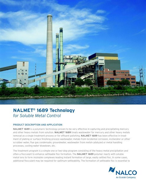 NALMET® 1689 Technology - Nalco