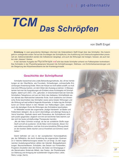 Das Schröpfen - Naturheilpraxis Steffi Engel, Heilpraktikerin
