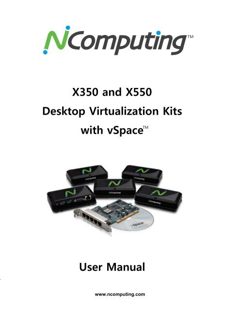 X350 and X550 User Manual - NComputing