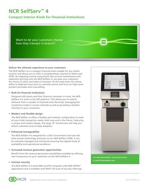 Ncr Kiosk Machine