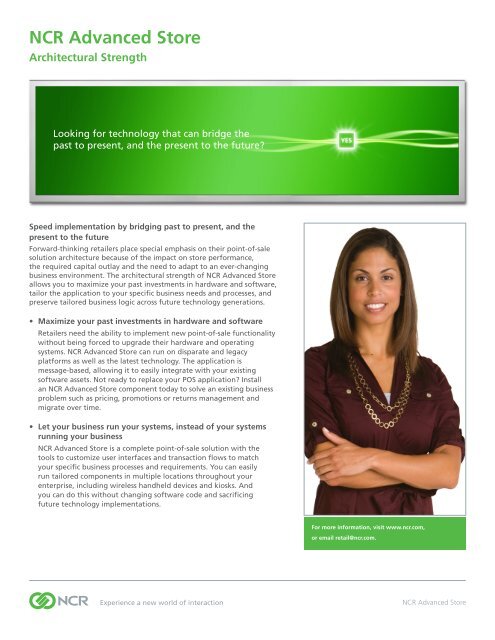 NCR Advanced Store Architectural Strength Datasheet - English