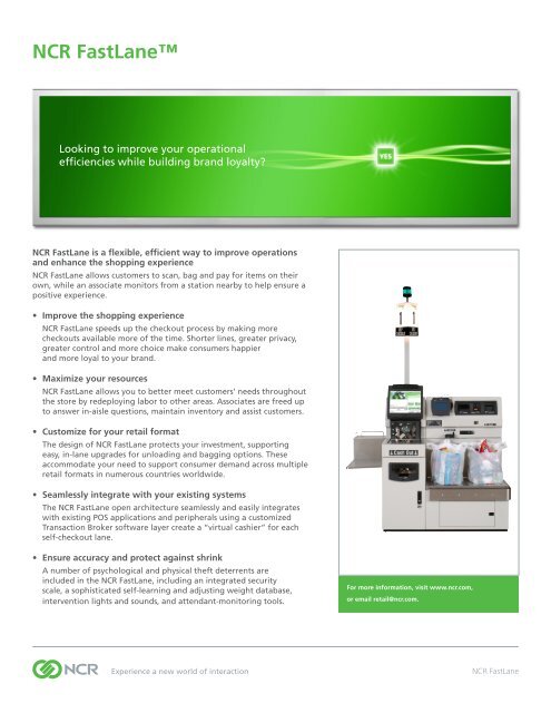 NCR FastLane Datasheet - English US