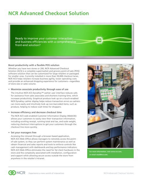NCR Advanced Checkout Solution
