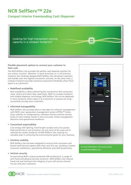 NCR SelfServâ ¢ 22e