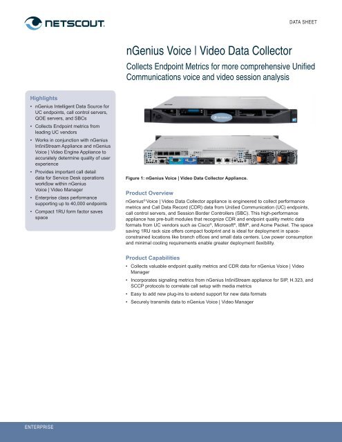 nGenius Voice Video Data Collector - NetScout