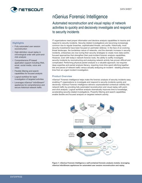 nGenius Forensic Intelligence - NetScout