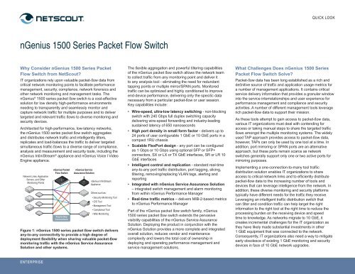 nGenius 1500 Series Packet Flow Switch - NetScout
