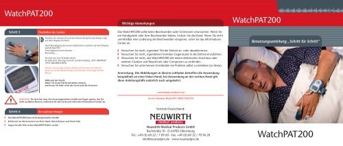 Bedienungsanleitung WatchPAT für Patienten - Neuwirth medical ...