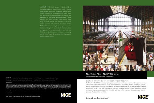 NiceVision Net â NVR 9000 Series - NICE Systems