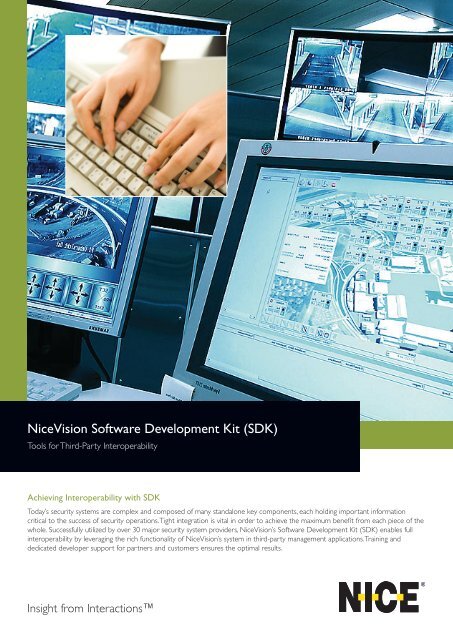 NiceVision Software Development Kit (SDK) - NICE Systems