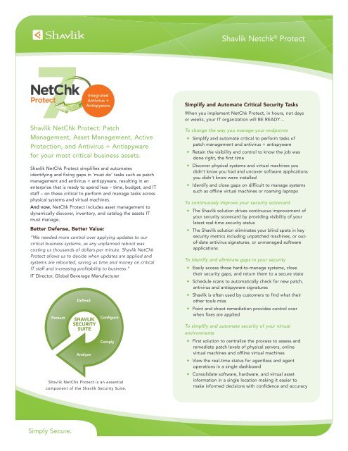 Shavlik Netchk® Protect