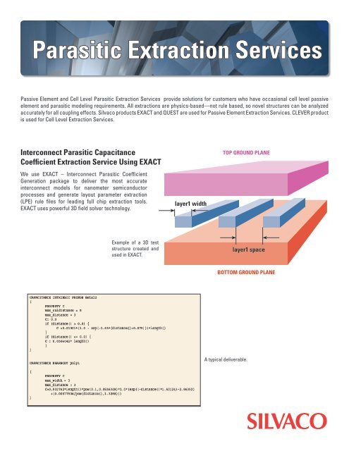parasitic extraction Services - Silvaco