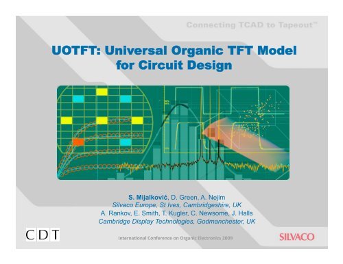UOTFT: Universal Organic TFT Model for Circuit Design - Silvaco