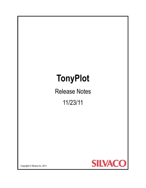 TonyPlot - Silvaco