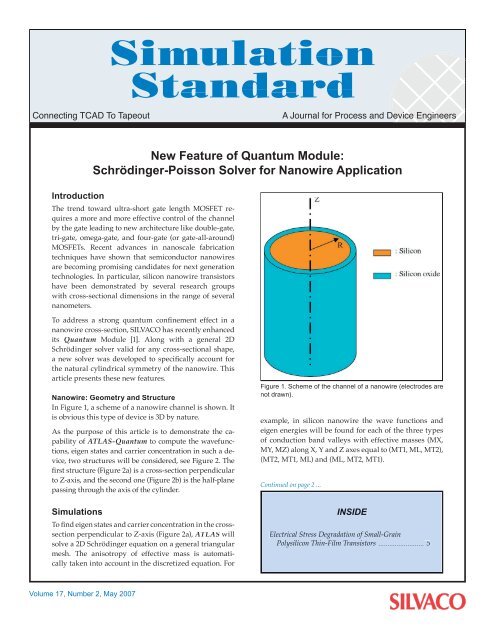 SchrÃ¶dinger-Poisson Solver for Nanowire Application - Silvaco