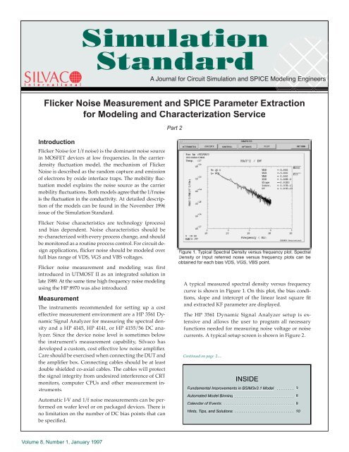 Flicker Noise Measurement and SPICE Parameter ... - Silvaco