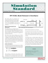 SmartSpice Convergence Tips - Silvaco