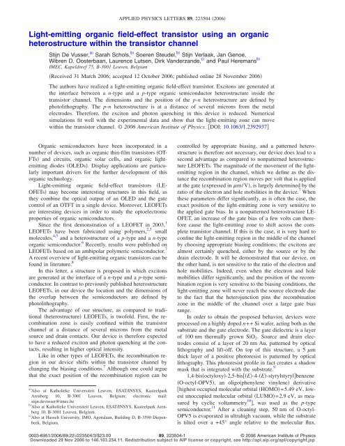 Light-emitting organic field-effect transistor using an ... - Silvaco