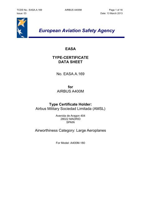 EASA-TCDS-A.169_Airbus_A400M-03-13032013