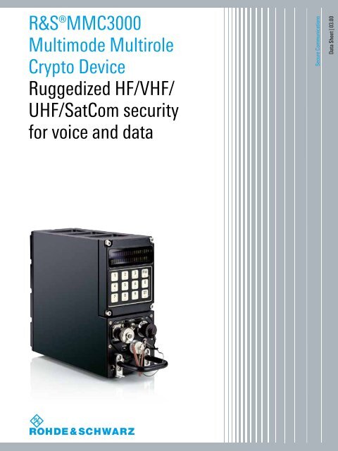 R&S MMC3000 Multimode Multirole Crypto Device - Rohde ...