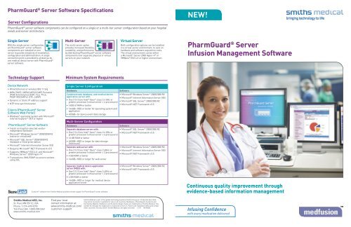 PharmGuard® Server Infusion Management Software - Smiths Medical
