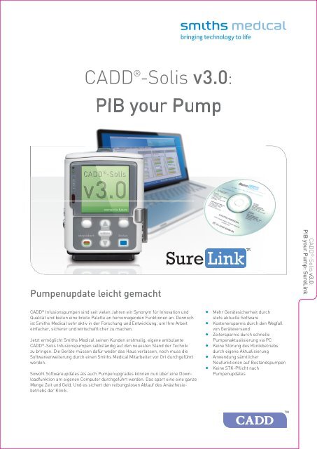 CADD®-Solis v3.0: PIB your Pump - Smiths Medical