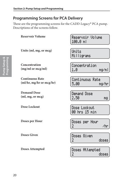 Pump Setup & Programming