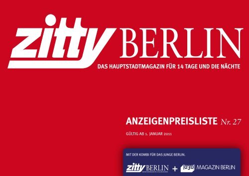 Mediadaten - Zitty Berlin