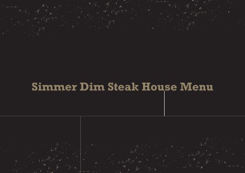 Simmer Dim Steak House Menu - Smyril Line