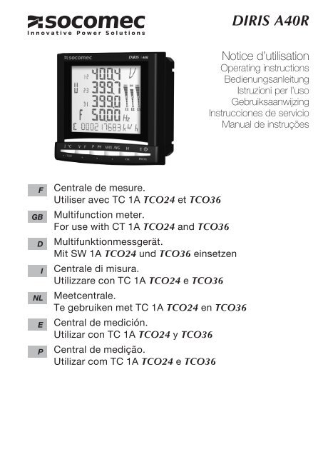 DIRIS A40R - SOCOMEC Group