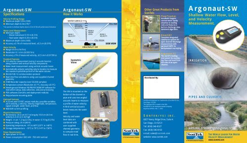 Sontek/Ysi Argonaut-Sw (Shallow Water ... - Gwm-Engineering Oy