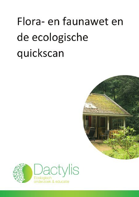 Flora- en faunawet en de ecologische quickscan