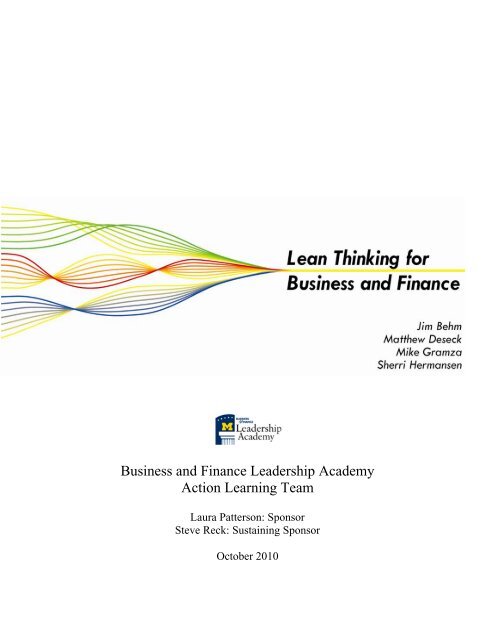 Business and Finance Leadership Academy Action Learning Team