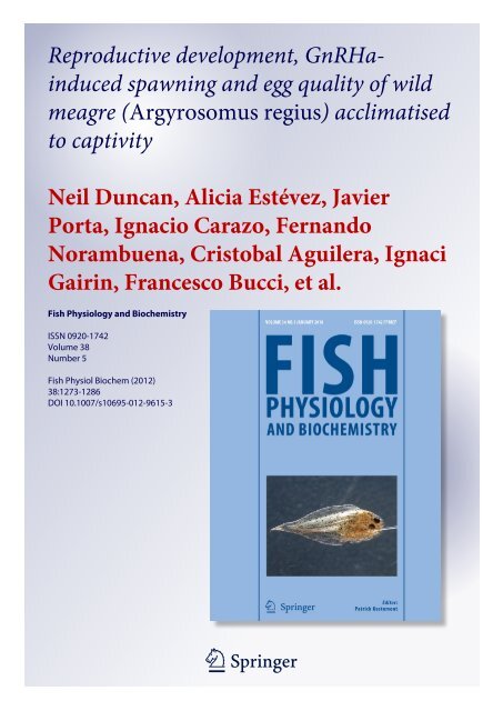 induced spawning and egg quality of wild meagre