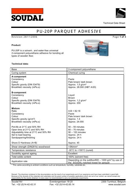 Technical Data sheet - Soudal
