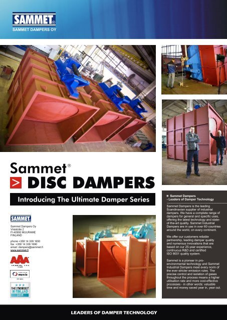 DISC DAMPERS - Sammet Industrial Dampers