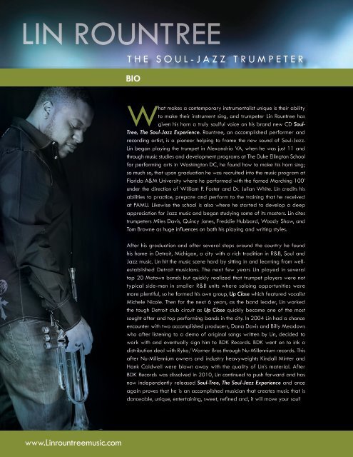 The soul-jazz trumpeter - Lin Rountree