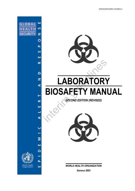Laboratory Biosafety Manual - World Health Organization