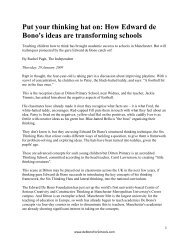 CoRT Thinking Lessons Breadth Thinking Tools - de Bono for Schools