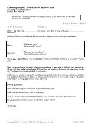 Ascentis Anglia ESOL International Examinations Ascentis Entry ...