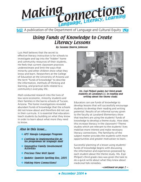 Using Funds of Knowledge to Create Literacy Lessons