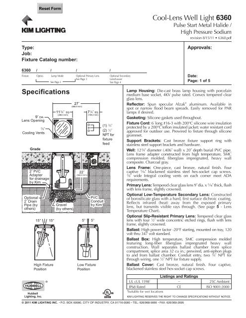 Cool-Lens Well Light 6360 - Kim Lighting