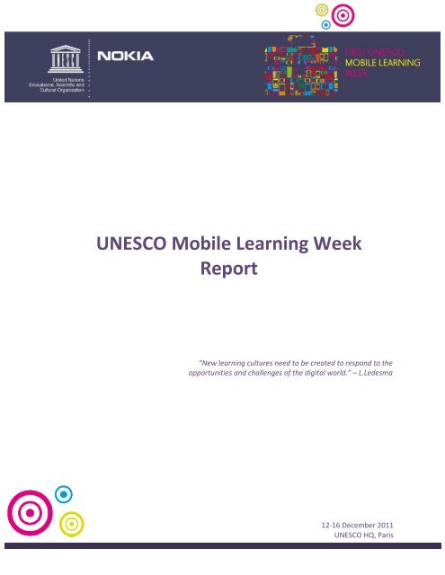 UNESCO Mobile Learning Week Report