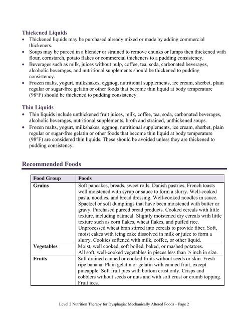 Thickened Liquids • Thi