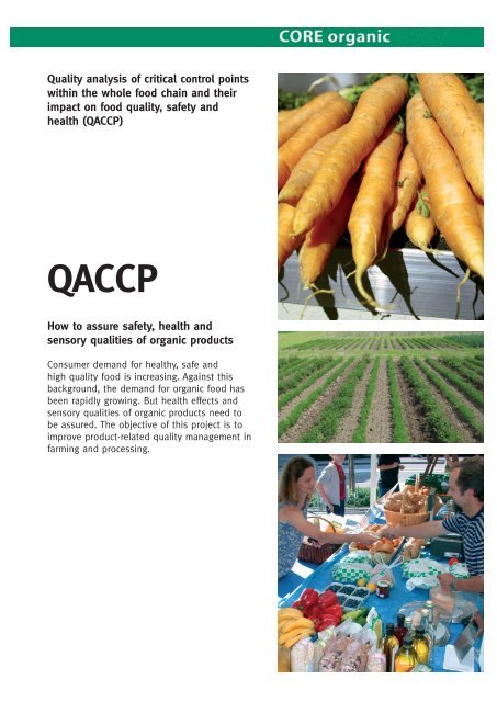 Quality analysis of critical control points within the ... - CORE Organic
